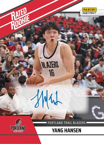2025-26 Panini Instant NBA Yang Hansen Rated Rookie RC Auto Prizm SSP ...
