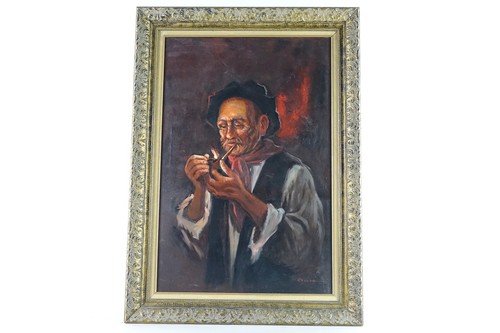 Antique Portrait, Large Original Oil on Canvas, Signed by artist ...