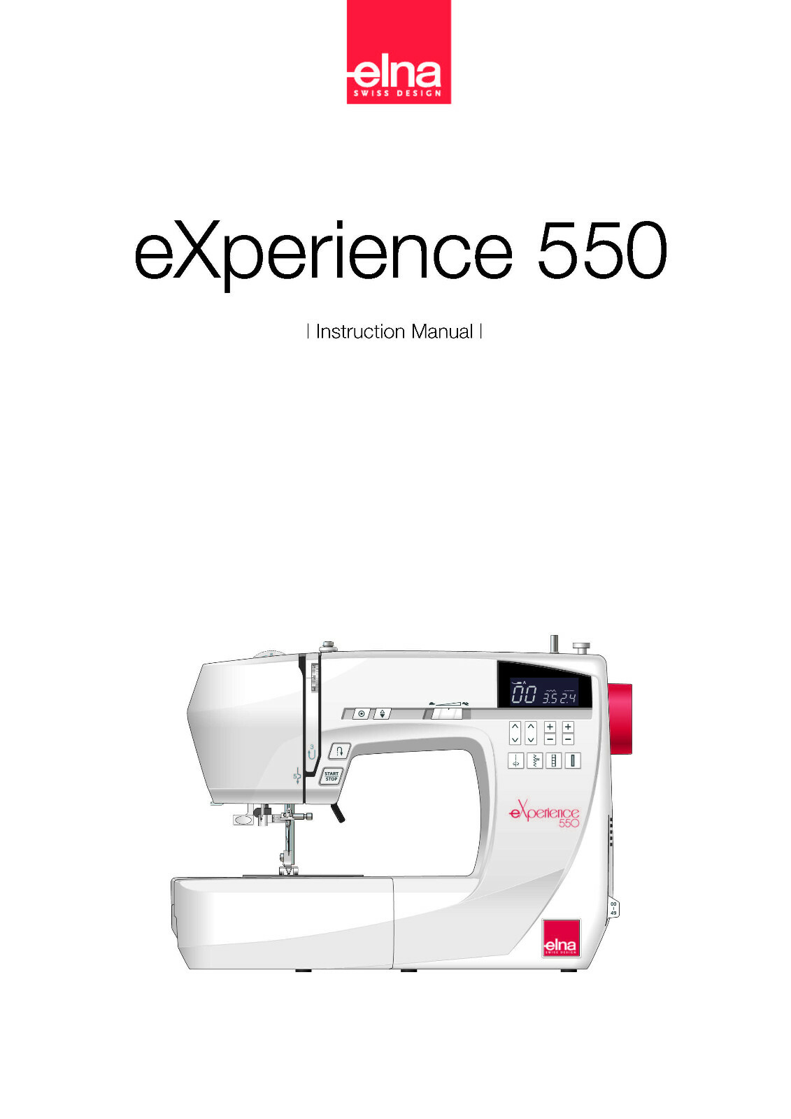 Elna eXperience 550 Sewing Machine Instructions Manual User Guide COPY ...