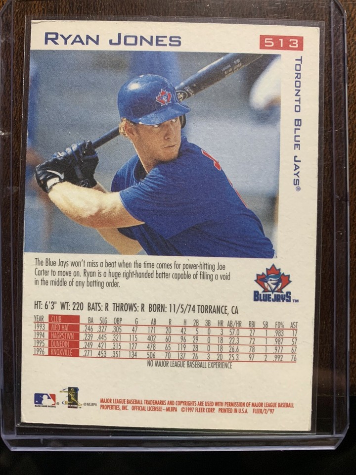 1997 Fleer - #513 Ryan Jones 🔥Rookie Card 🔥 | eBay