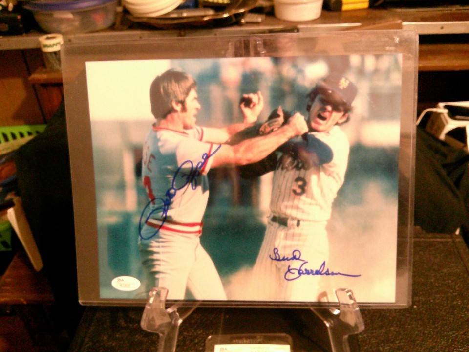 1973 NLCS METS Vs REDS Pete Rose vs Bud Harrelson Fight 8x10 Dual ...
