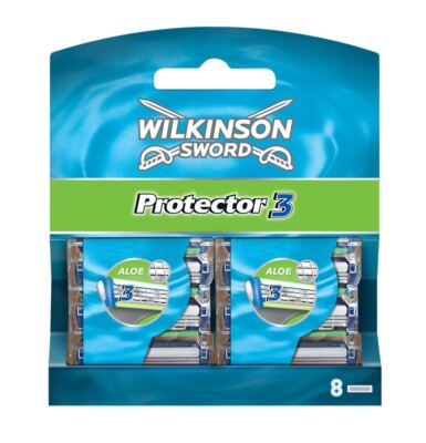 Wilkinson Sword Protector 3 Men's Razor Blade Refills x 8 4027800513604 ...