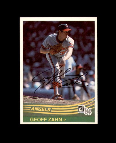 Geoff Zahn Signed 1984 Donruss California Angels Autograph | eBay