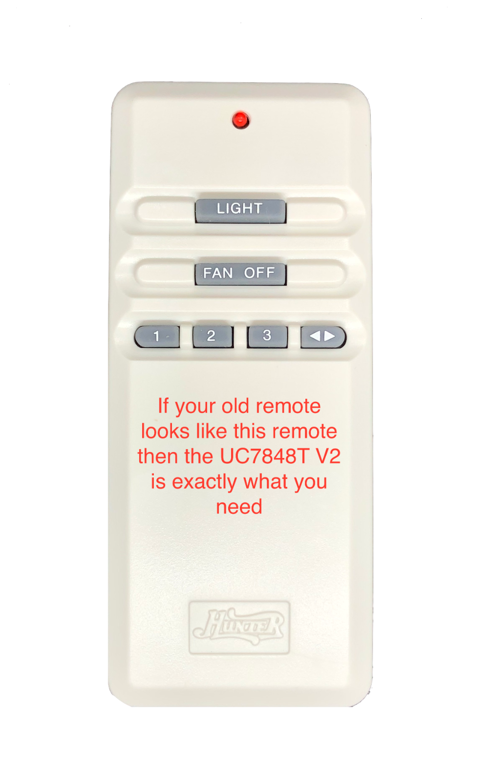 UC7848T V.2 Replacement for Hunter Fan Remote Control Transmitter ...