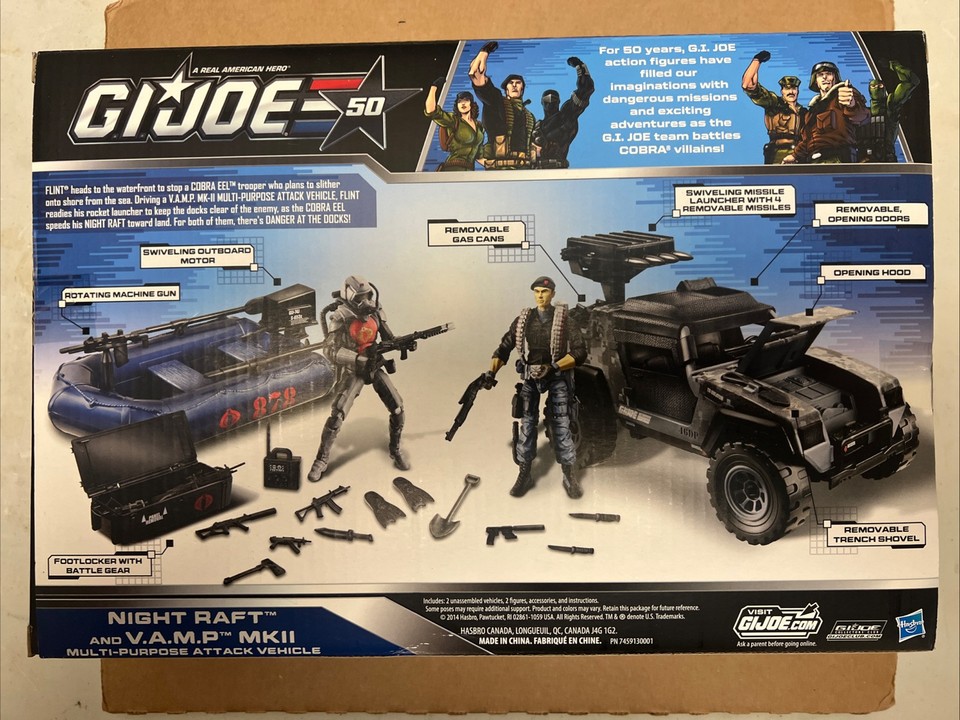 2014 Hasbro GI Joe 50 Danger at the Docks VAMP MK-II Flint/Cobra Eel ...