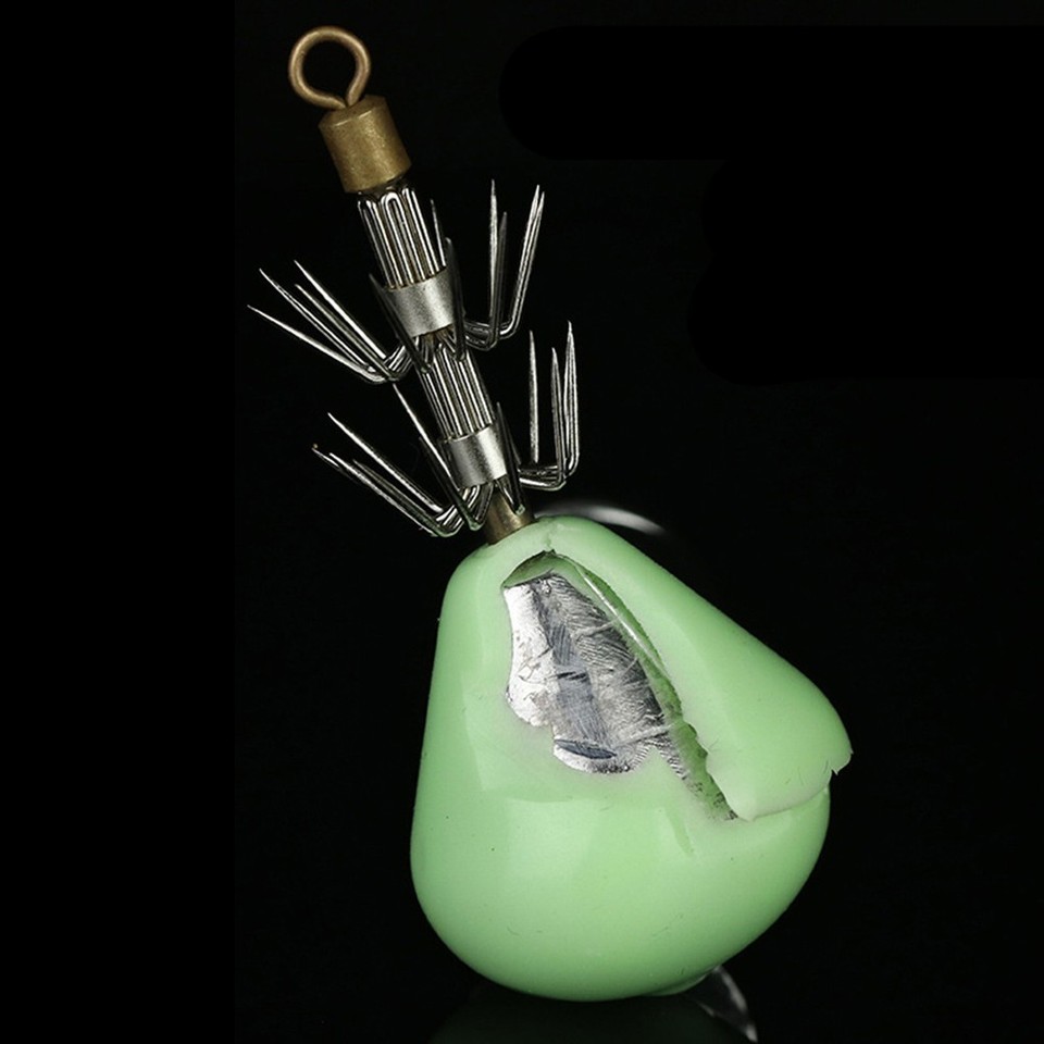 6 Cm Squid Jig Hook Large Stainless Steel Hook Door Noctilucent Hard ...