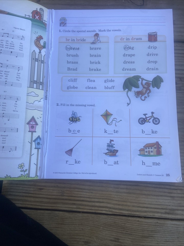 Letters and Sounds 1 Phonics Seat Work Text Grade 1 Abeka | eBay