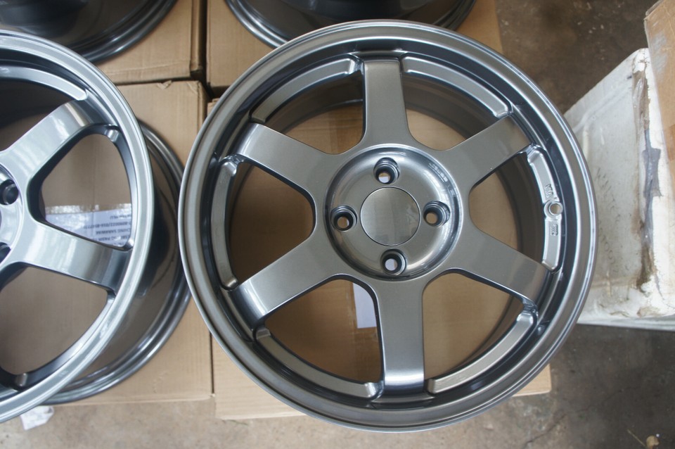 For Honda civic ek9 ef8 ef9 sb3 eg6 dc2 eg2 JDM 16" TE gunmetal Style ...