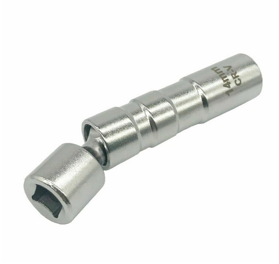 1*14mm Magnetic Thin Wall Wobble Spark Plug Socket Sleeve Removal Tool ...