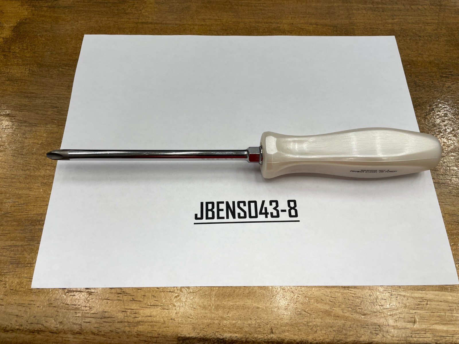 Snap-on Tools NEW PEARL WHITE #3 Phillips Hard Handle Screwdriver ...