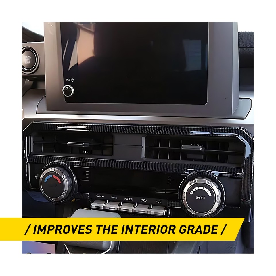 Fits Toyota Tacoma 2024 To 2026 Carbon Fiber Center Air Vent Outlet ...