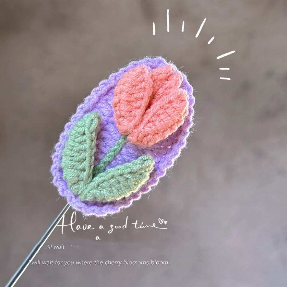 Wool Knitted Flower Barrettes Handmade Embroidery Hairpin Hair Styling ...