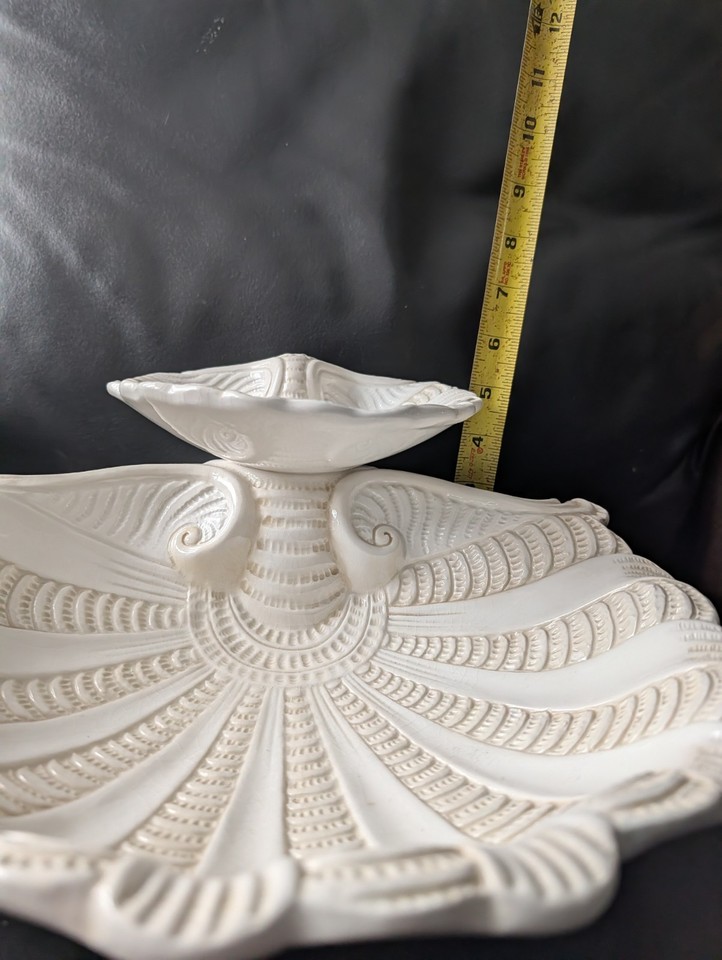 Lenox BUTLER'S PANTRY 2-Tier Shell Shaped Server Bowl - Made in Italy ...