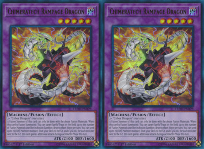 Chimeratech Rampage Dragon LEDD-ENB29 Ultra Rare X 2 1st Mint YUGIOH | eBay