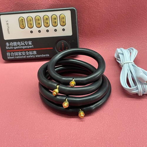 E-Stim Host Pulse Shock Plug Therapy Device Male New BDSM 4 Rings Bondage Set US | eBay