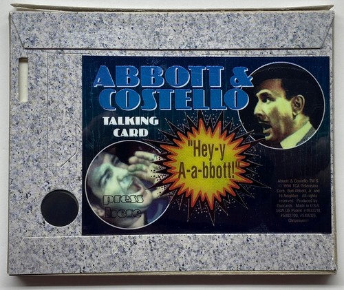 1996 Abbott & Costello Talking Chase Card "Hey-y A-a-bbott!" DouCards ...