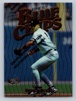 DEREK JETER 1997 TOPPS FINEST BLUE CHIPS #15 NEW YORK YANKEES | eBay