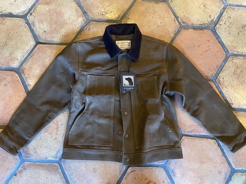 Filson Roughout Short Cruiser Large Coat Jacket Leather L NWT RARE | eBay