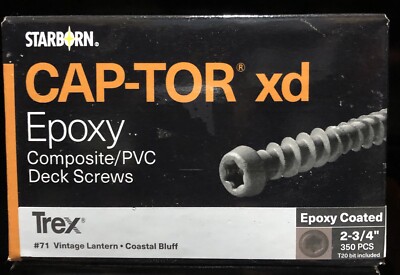 STARBORN CAP-TOR xd composite deck screws 2-3/4" VINTAGE LANTERN epoxy ...