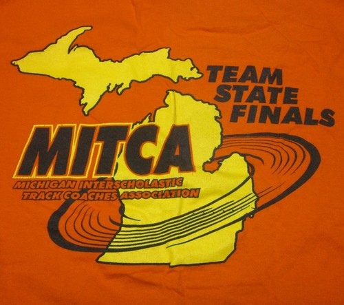 MITCA med T shirt Team State Finals tee Michigan track field Coaches ...