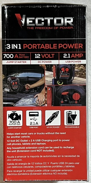 Vector J312V 700 Amp Jump Starter With USB for sale online | eBay