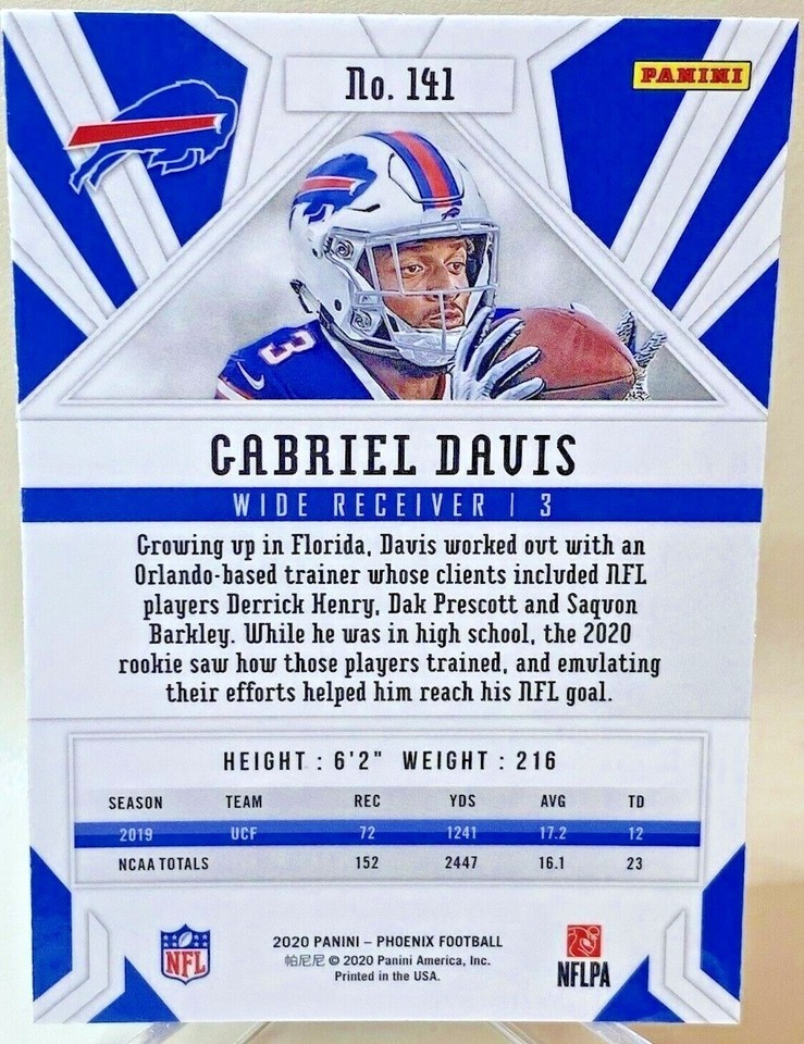 Gabriel Davis Rookie Card 2020 Panini Phoenix Fire Burst Prizm #141 | eBay