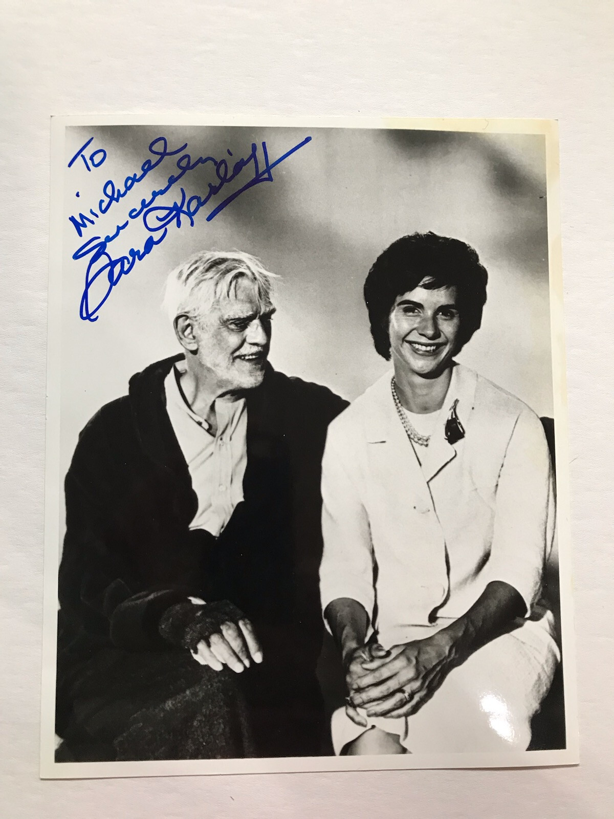 SARA KARLOFF 8x10 photo AUTOGRAPHED pictured with Boris Karloff | eBay