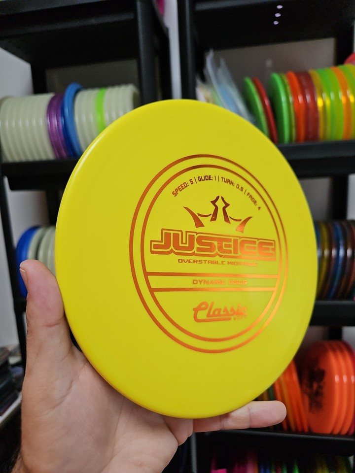Dynamic Discs Classic Soft Justice Yellow 173g Disc Golf Midrange | eBay