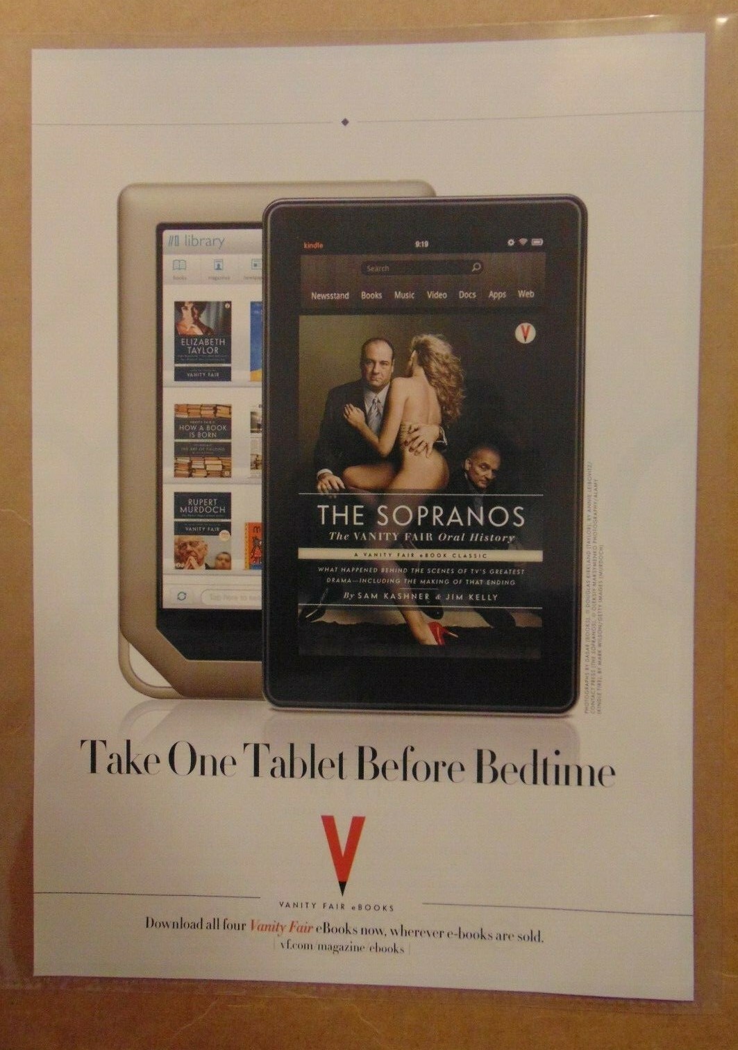 THE SOPRANOS Magazine Print Advertising Cable TV Show Mobster Crime ...