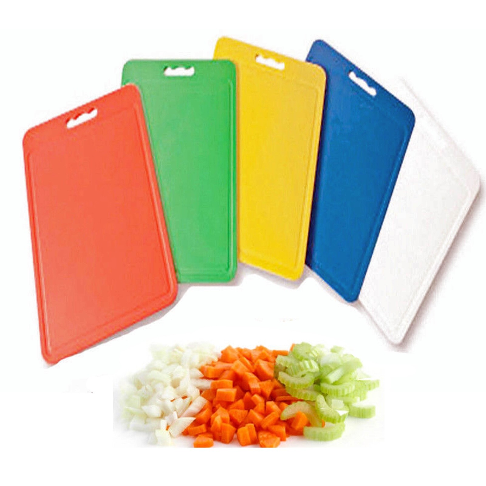 Chopping Cutting Board Kitchen Mat Colour Plastic Meat Veg Food Worktop ...
