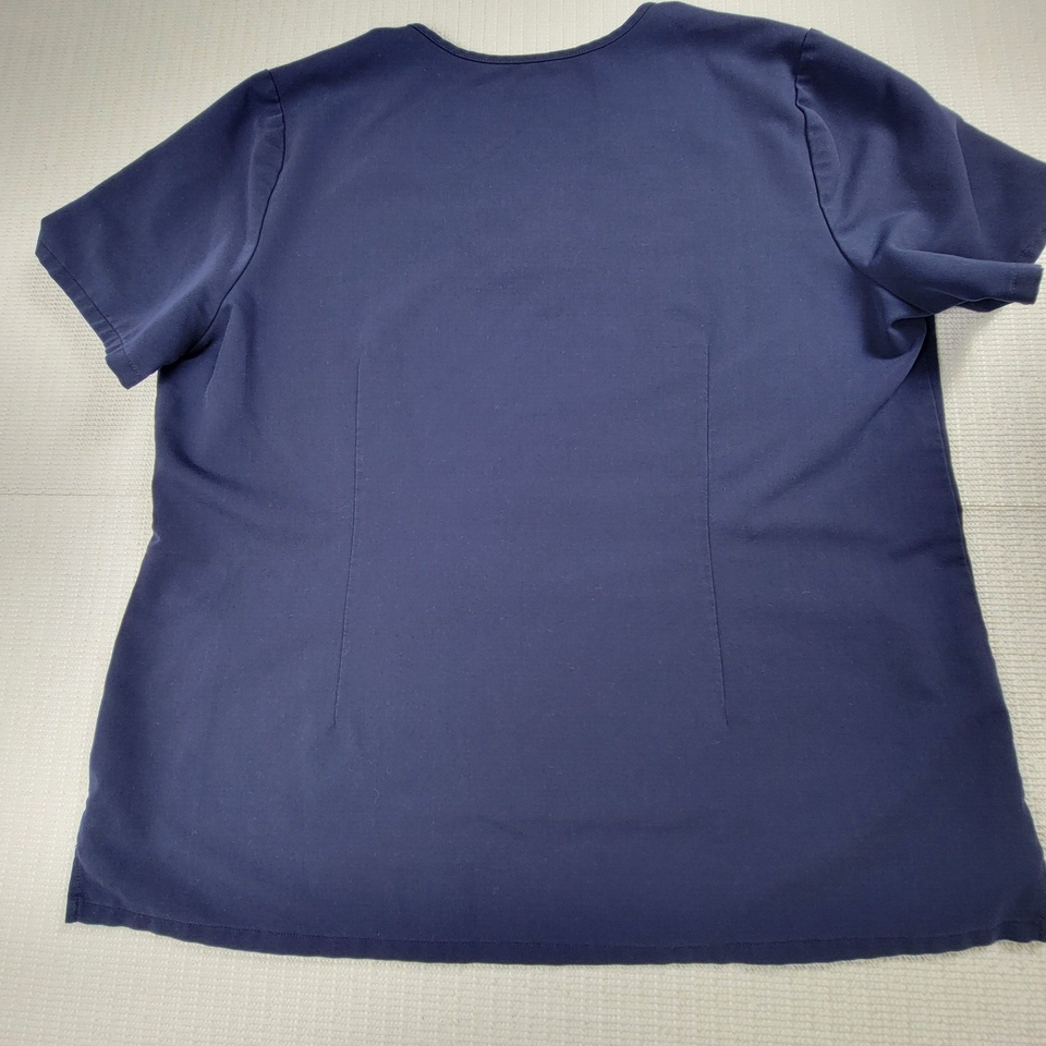 FIGS Casma Scrub Top Women's Size 2XL Blue V-Neck Multiple Pockets ...