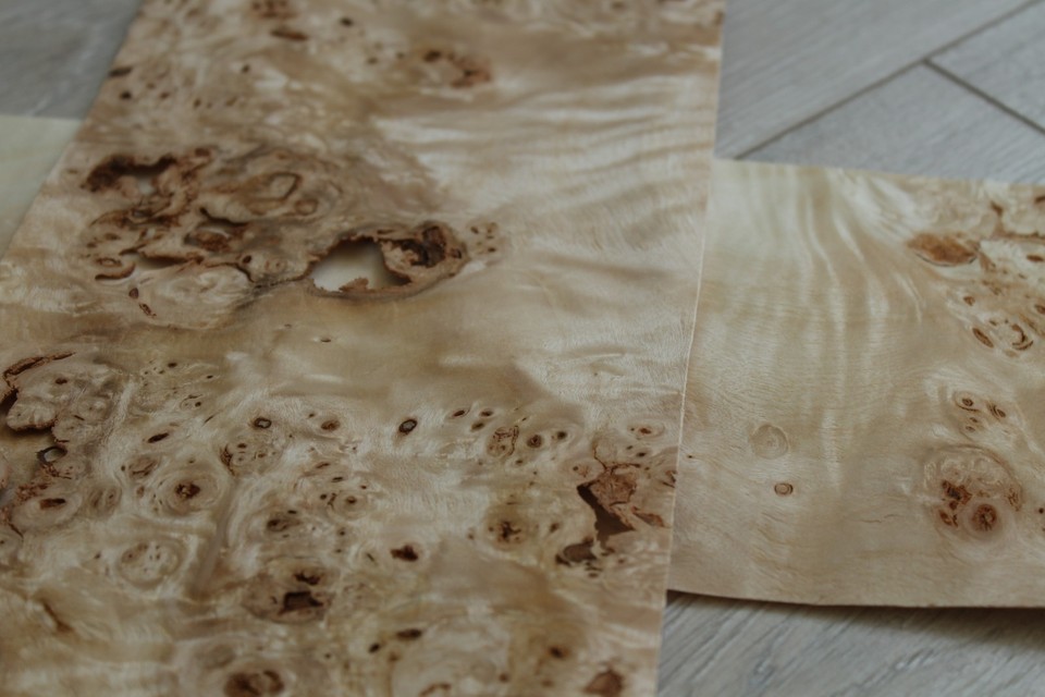 Mappa burl Poplar burl wood veneer, 6 sheets, ~0.55mm ~1/45" | eBay