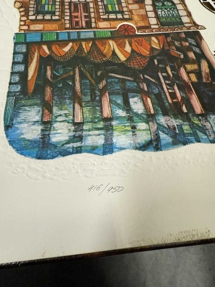 Amram Ebgi Signed 416/950 “city Of Jaffa” Gold Embossed Original | eBay