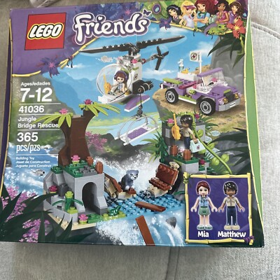 LEGO Friends Jungle Bridge Rescue w/ Mia & Matthew #41036 NEW INSIDE ...