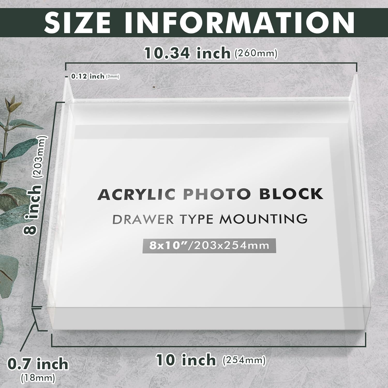 KOALA Photo Frame Clear Acrylic Picture Frame for 4x6 5x7 8x10 2x3 ...