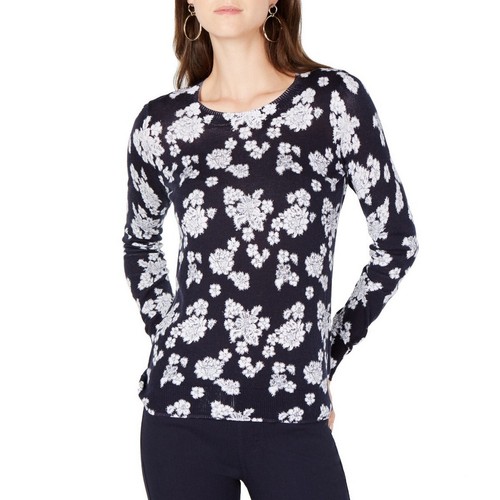 MICHAEL KORS NEW Women's Floral-print Crewneck Sweater Top TEDO | eBay