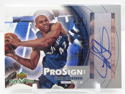 JERRY STACKHOUSE 2003 UD MVP PROSIGN AUTOGRAPH AUTO! WASHINGTON WIZARDS ...