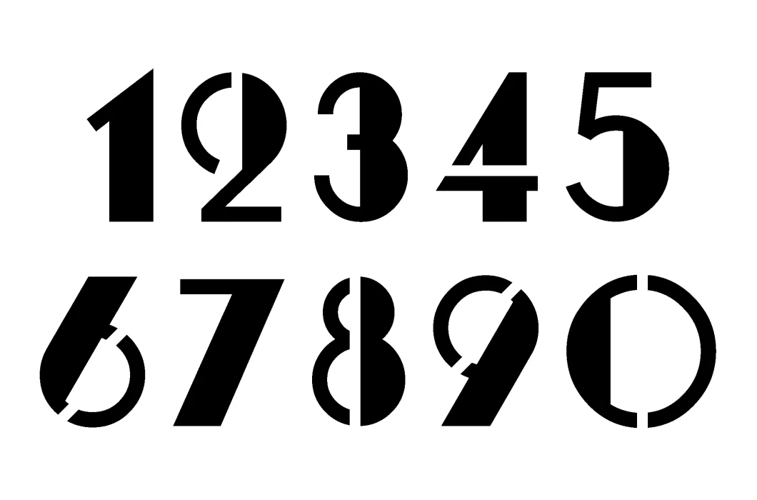 Art Deco Font Numbers
