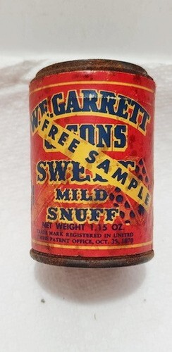 Antique W E.Garrett & Sons Sweet Mild Snuff Sample Tin | eBay