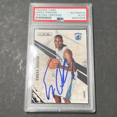 2009-10 Panini America #62 Emeka Okafor Signed Card AUTO PSA Slabbed Hornets | eBay