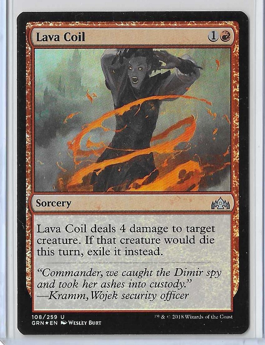 MTG Lava Coil FOIL Guilds of Ravnica (GRN) Uncommon Magic Card #108/259 ...