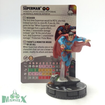 Heroclix DC Notorious set Superman (DCeased)#071 Chase figure w/card ...