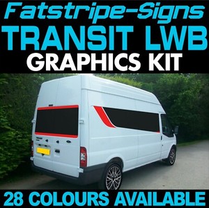 FORD TRANSIT LWB GRAPHICS STICKERS STRIPES DECALS ST DAY VAN CAMPER ...