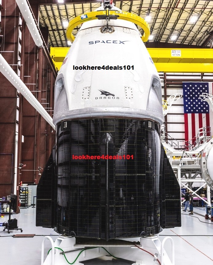 SPACEX Photo 4x6 Crew Dragon Capsule Falcon 9 NASA USA Mission | eBay