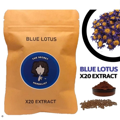 Nelumbo Nucifera - Blue Lotus - X200 Extract - Powder & Capsules - 25g ...