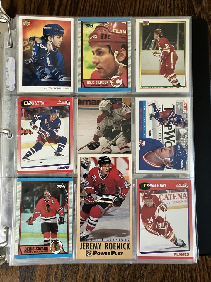 100+ Hockey Card Lot NHL 90s Hockey Collection + 6 Autographed + Album ...