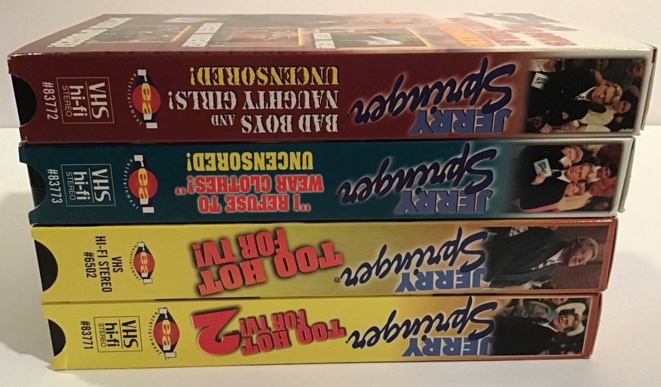 JERRY SPRINGER Too Hot For TV VHS 4 Tape Lot Wild Relationships Secrets ...