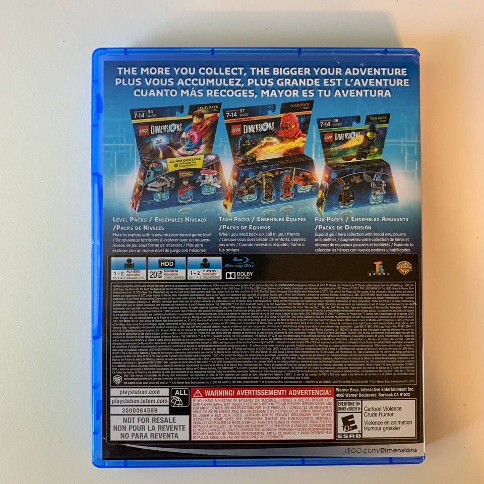 Various LEGO PS4 Video Games Building and Stacking Time PlayStation 4 ...