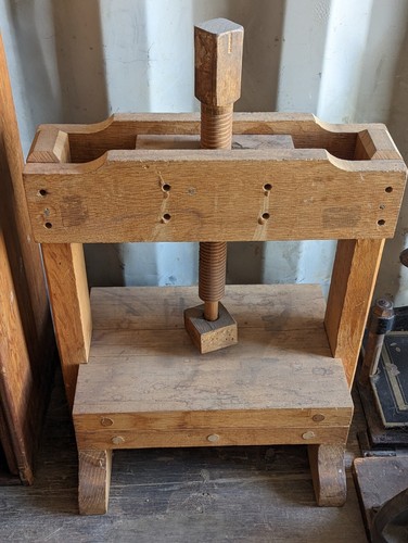 Large Wood Antique Book Press | eBay