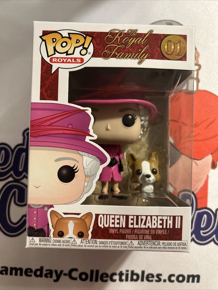 Funko POP! Royals Queen Elizabeth II with Corgi Dog Vinyl Figure 01 ...
